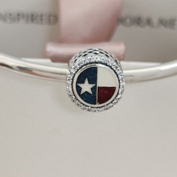 Pandora | Jewelry | Pandora Texas Flag Exclusive Charm Bead Button ...
